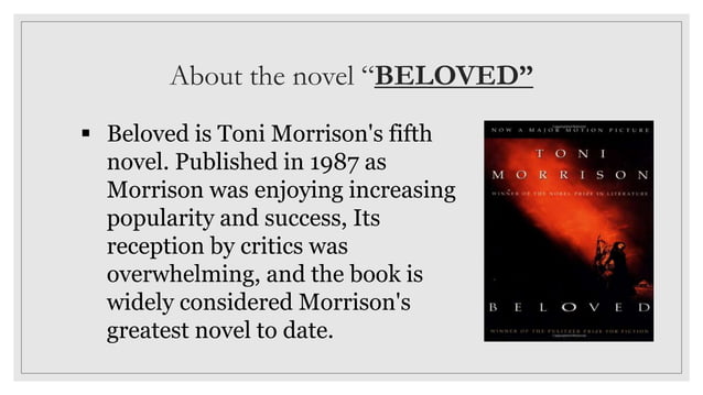 Beloved By Toni Morrison, American literature | PPTX