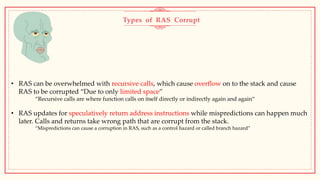 Self-Aligning Return Address Stack Power Point | PPT