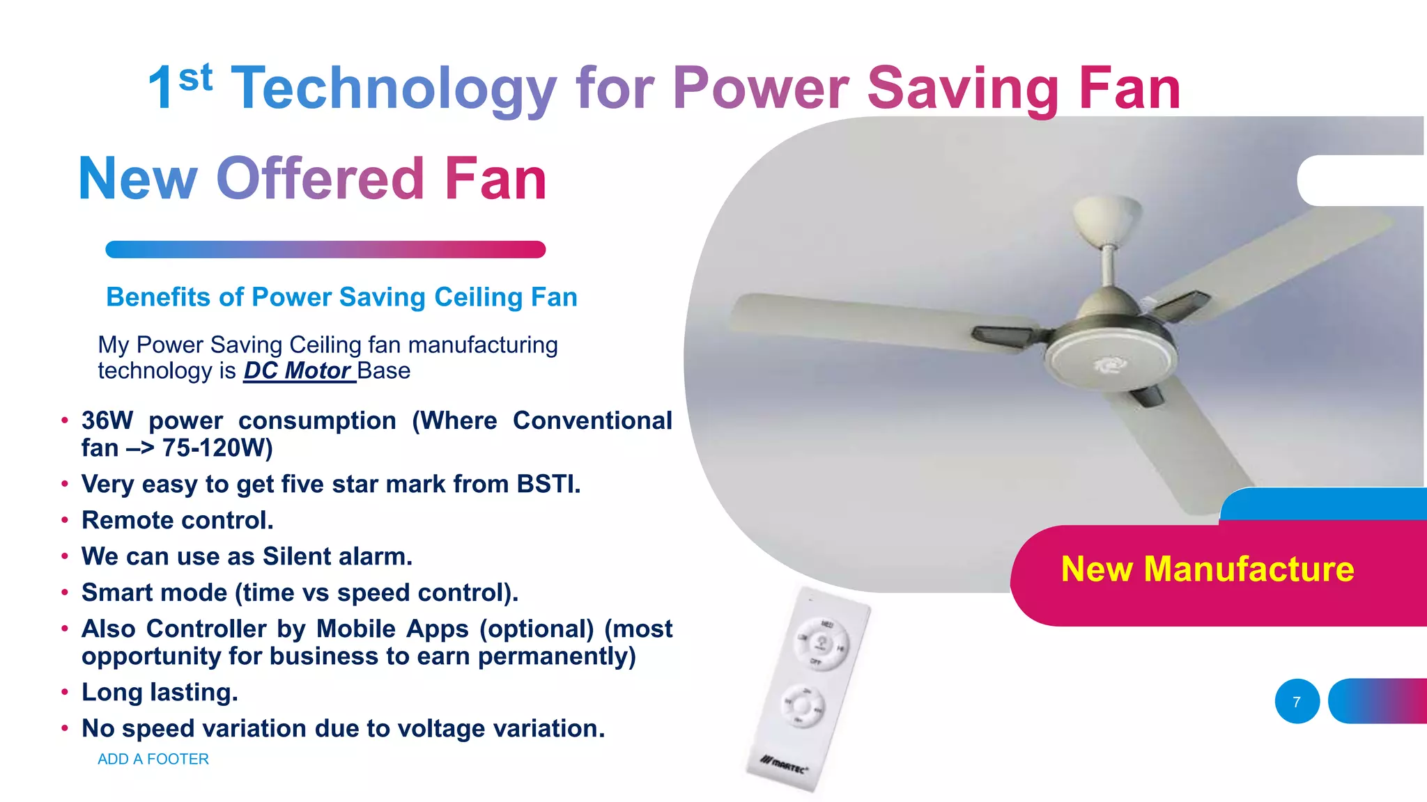 Project presentation for power saving fan | PPTX