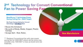 Project presentation for power saving fan | PPTX