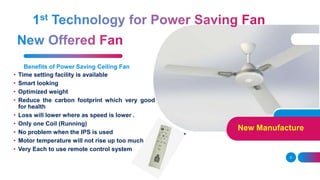 Project presentation for power saving fan | PPTX
