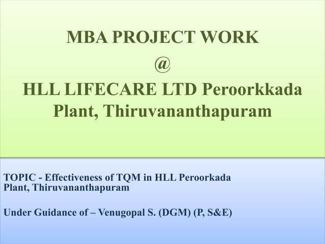 HLL Project Presentation | PPT