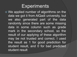Data Mining Project for student academic specialization and performance ...