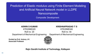 Prediction of Elastic modulus using Finite Element Modeling and Artificial Neural Network model ...