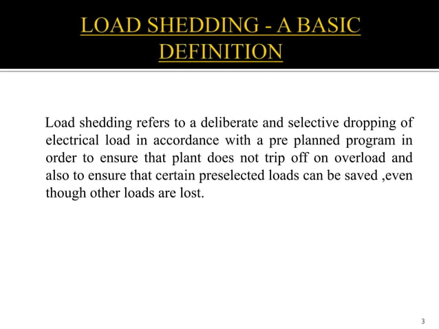 Automated load shedding using microcontroller | PPT