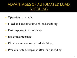 Automated load shedding using microcontroller | PPT