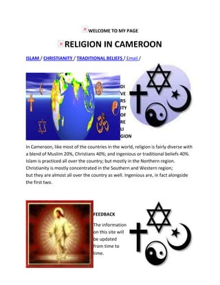 RELIGION IN CAMEROON. PROJECT-PRESENTATION | DOCX