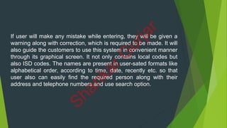 Project presentation on Phone Book | PDF