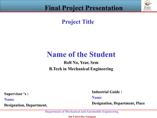 Project presentation template | PDF