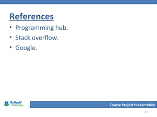 Project presentation(View calender) | PPT