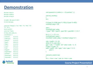 Project presentation(View calender) | PPT