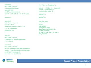 Project presentation(View calender) | PPT