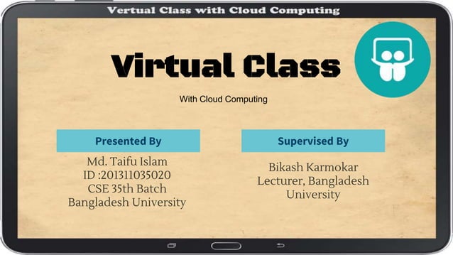 Virtual class Project slide | PPTX