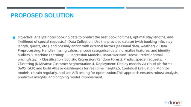 PROJECT on hotel booking using ML models pptx | PPTX