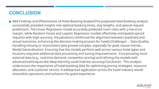 PROJECT on hotel booking using ML models pptx | PPTX