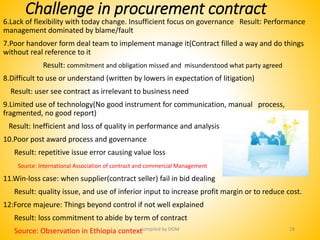 Project procuremenet contract in ethiopia | PDF