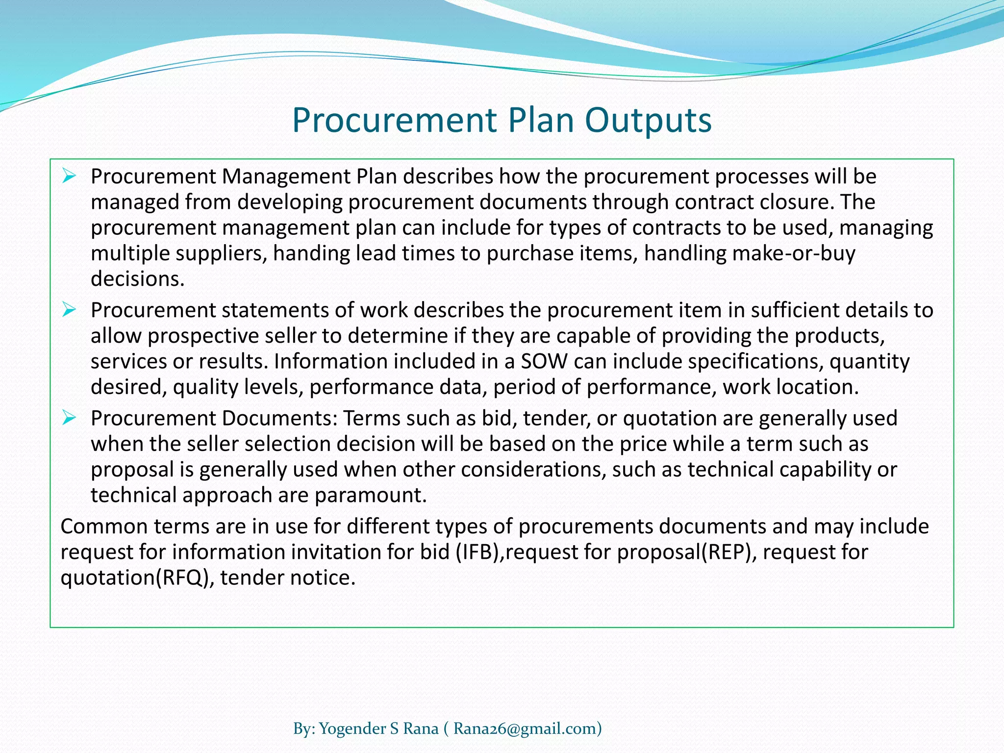 Project Management-Project procurement Management | PPTX