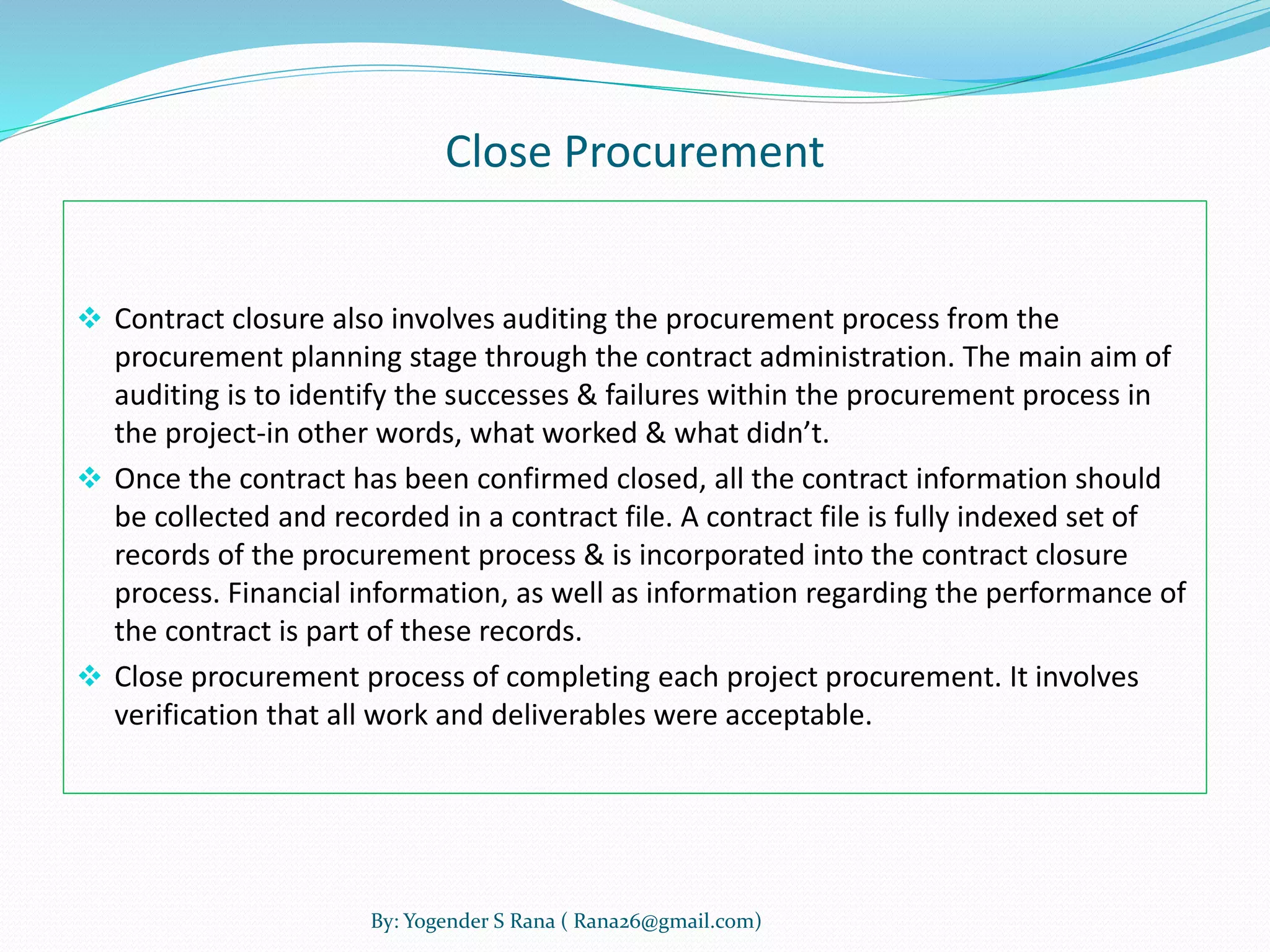 Project Management-Project procurement Management | PPTX