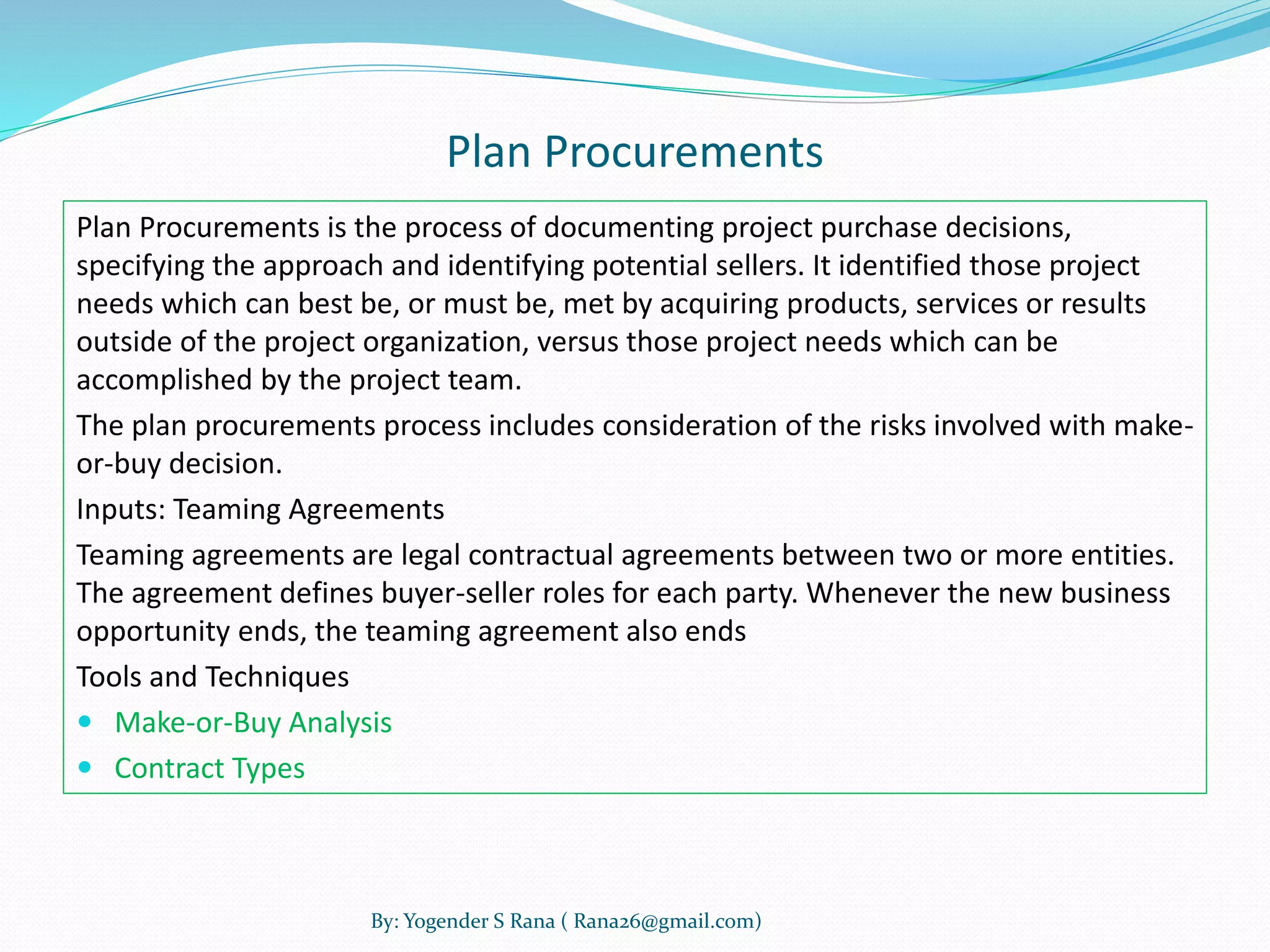 Project Management-Project procurement Management | PPTX