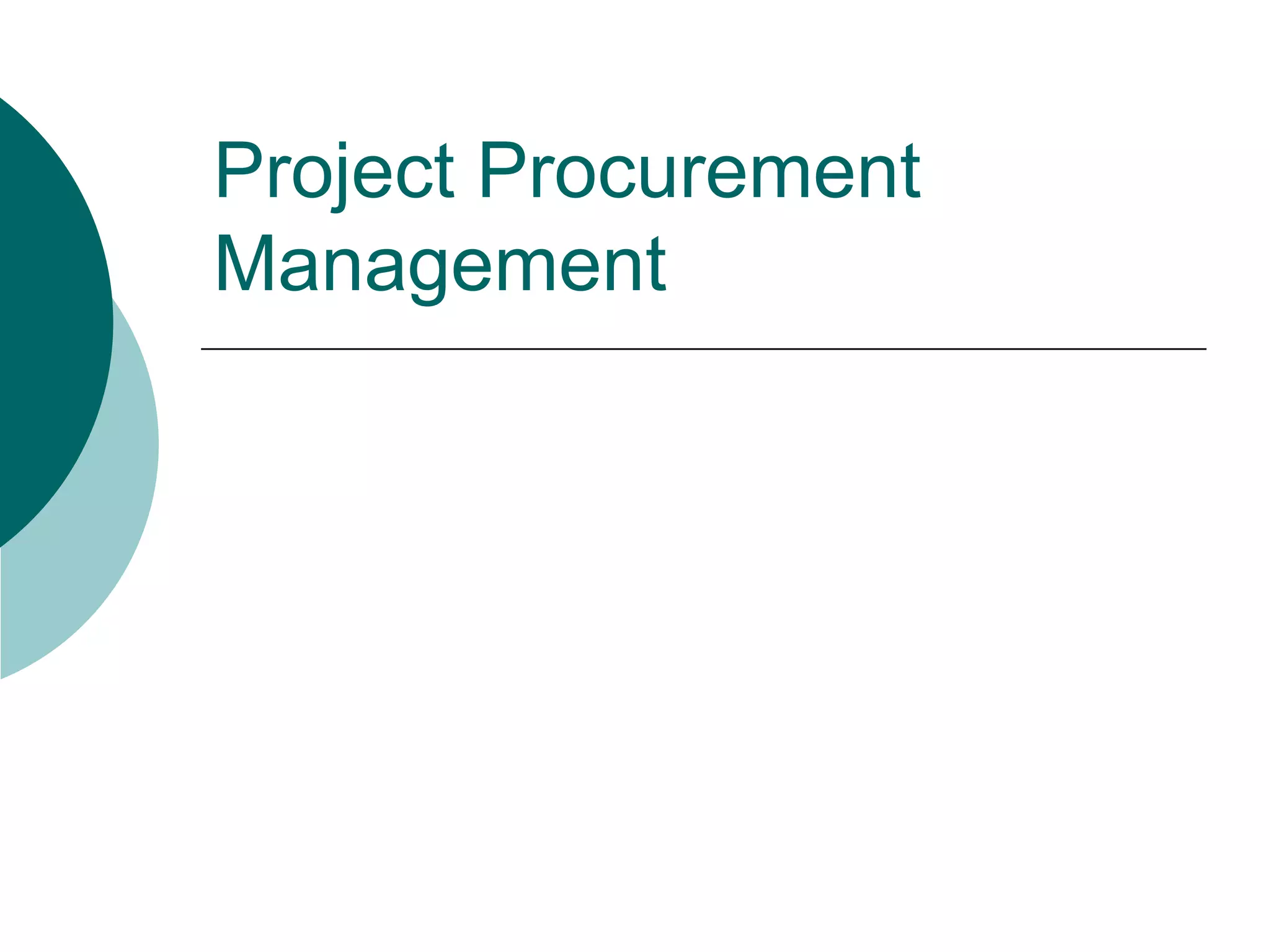 Project procurement Management.ppt