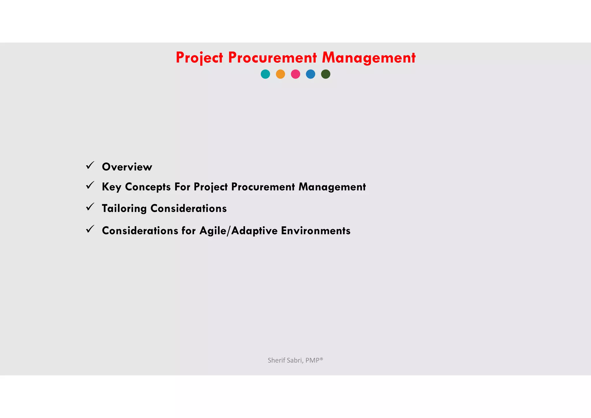 Project procurement management overview | PDF | Civil Engineering ...