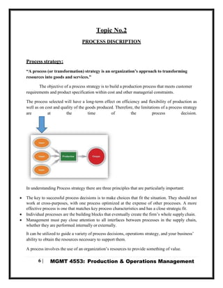 Production & Operation Management(Final Project) | PDF