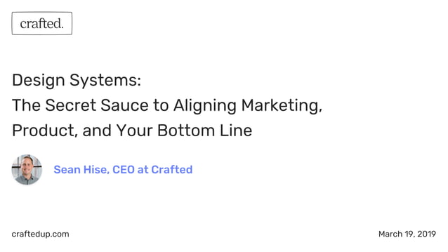 Design Systems - Sean Hise Talk at #ProjectProduct | PPT