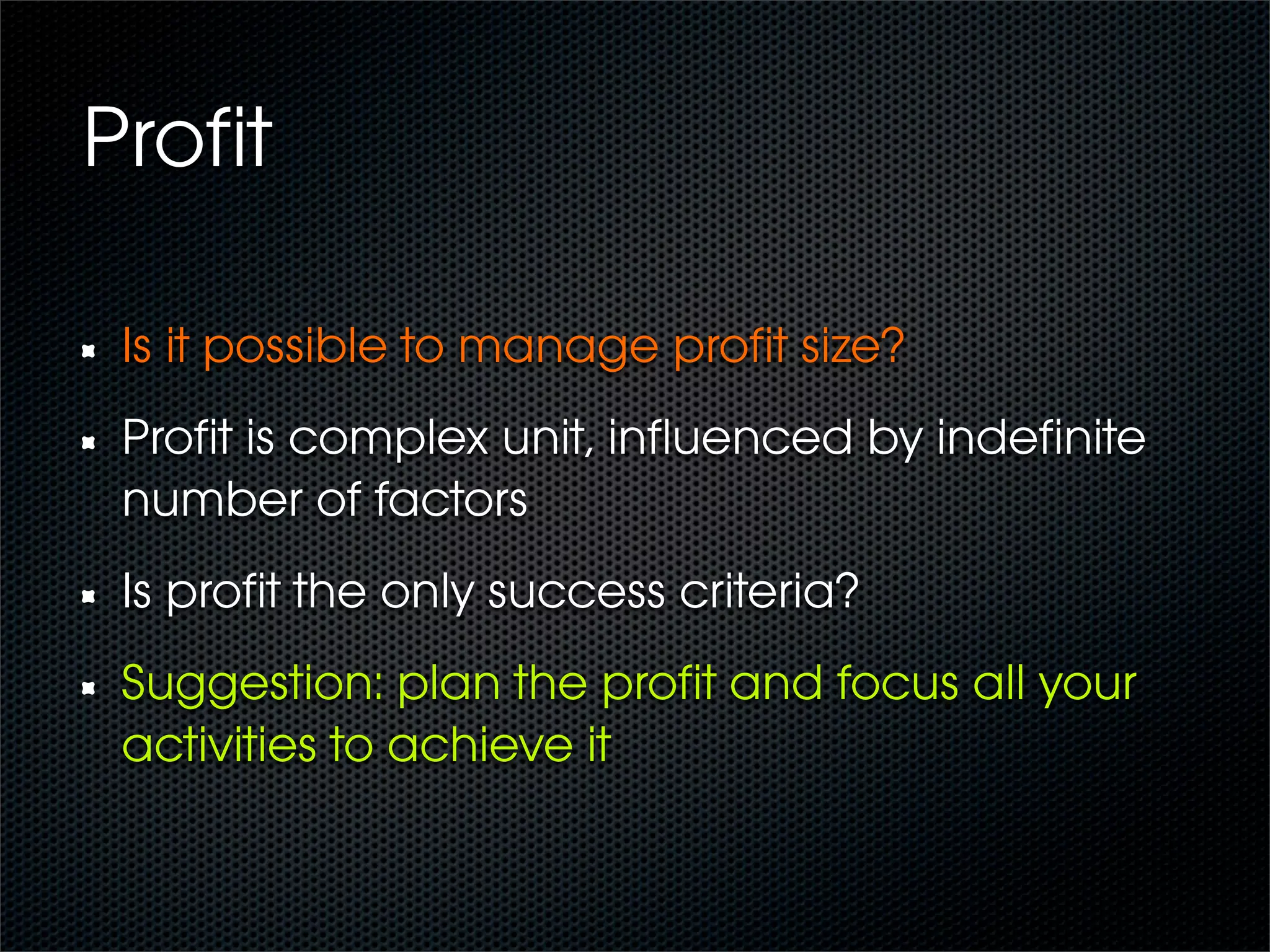 Project Profitability | PPT