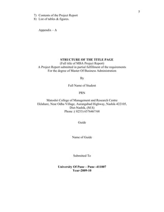 Project proforma | DOC