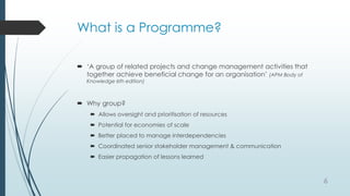 Projects programmes and portfolios, so what is the difference? | PDF