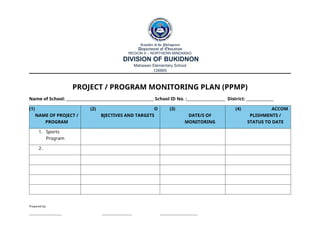 Project & Program Monitoring Plan MES.docx