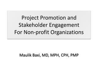 Project promotion and marketing for non-profit organizations | PPT