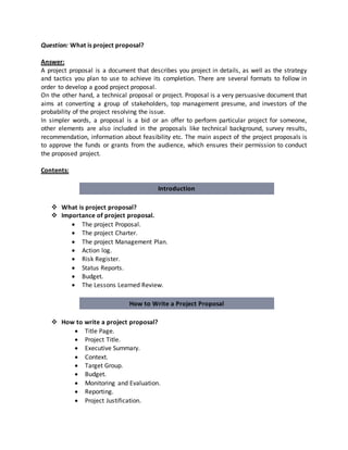 Project propal | DOCX