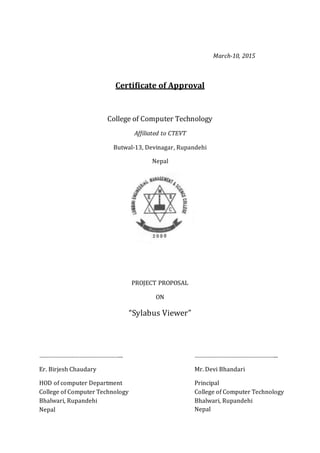 Project proposal Module | DOCX