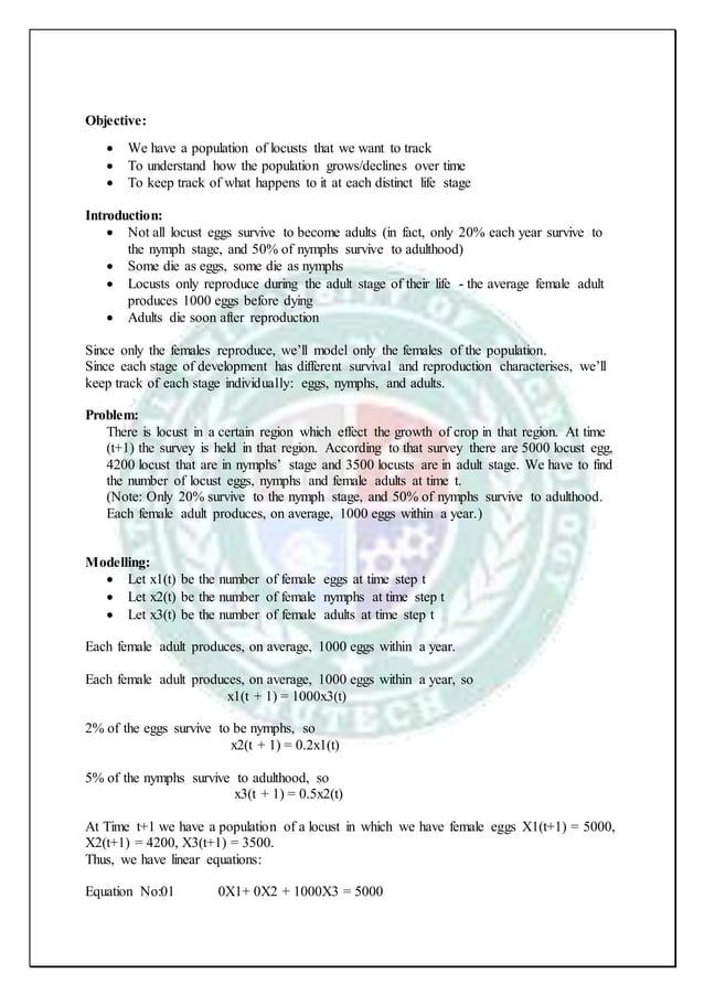 Application of Linear Algebra in real life | DOCX