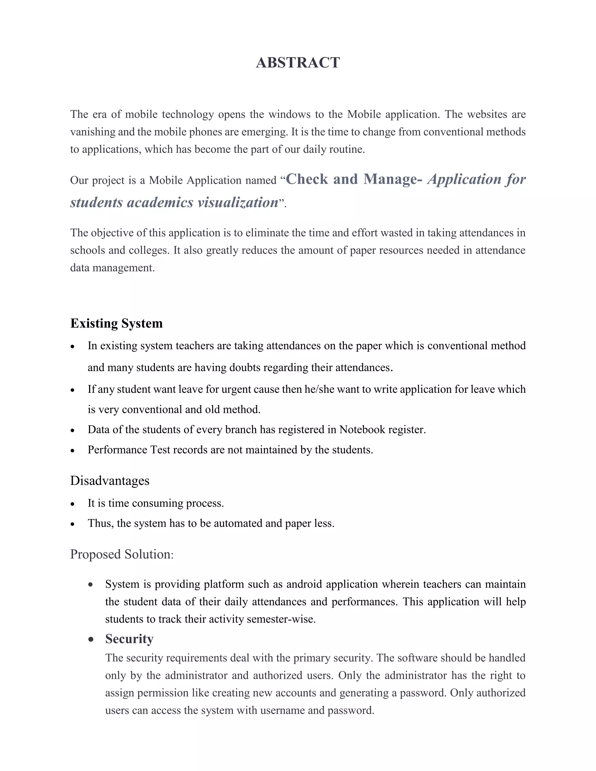 Mobile Application Project Report Docx Operating Systems Computer Software And Applications