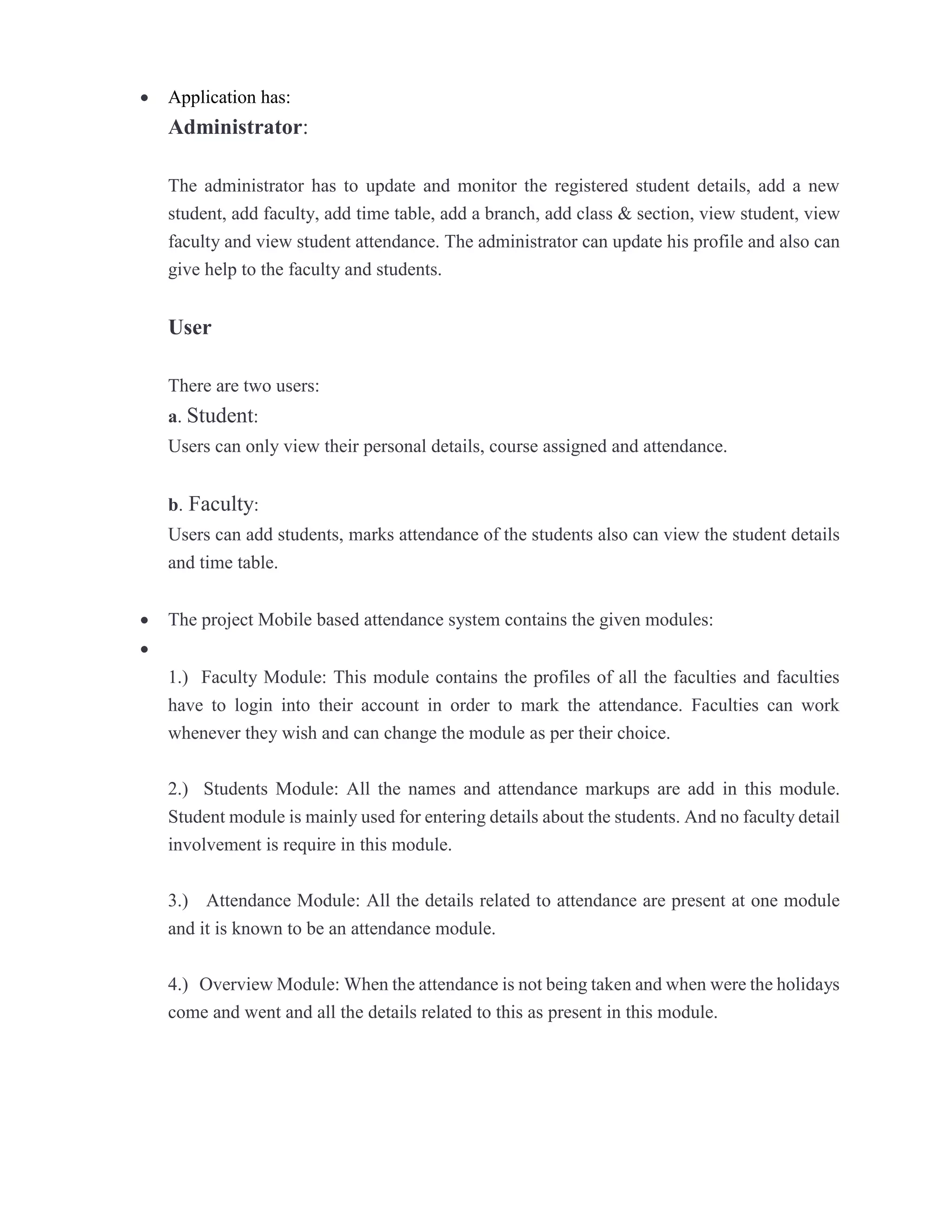 Mobile Application Project Report Docx Operating Systems Computer Software And Applications