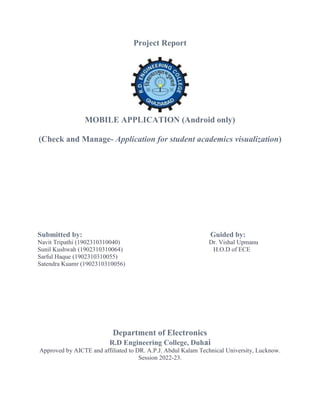 Mobile Application Project report | DOCX