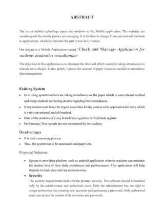 Mobile Application Project report | DOCX