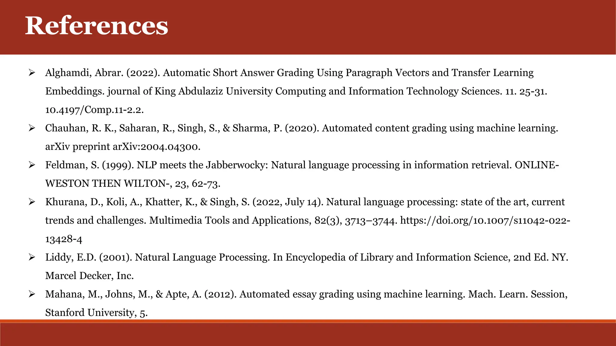 Automated Content Grading using machine learning and natural language processing | PPTX