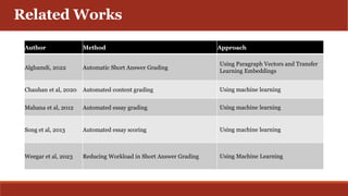 Automated Content Grading using machine learning and natural language ...