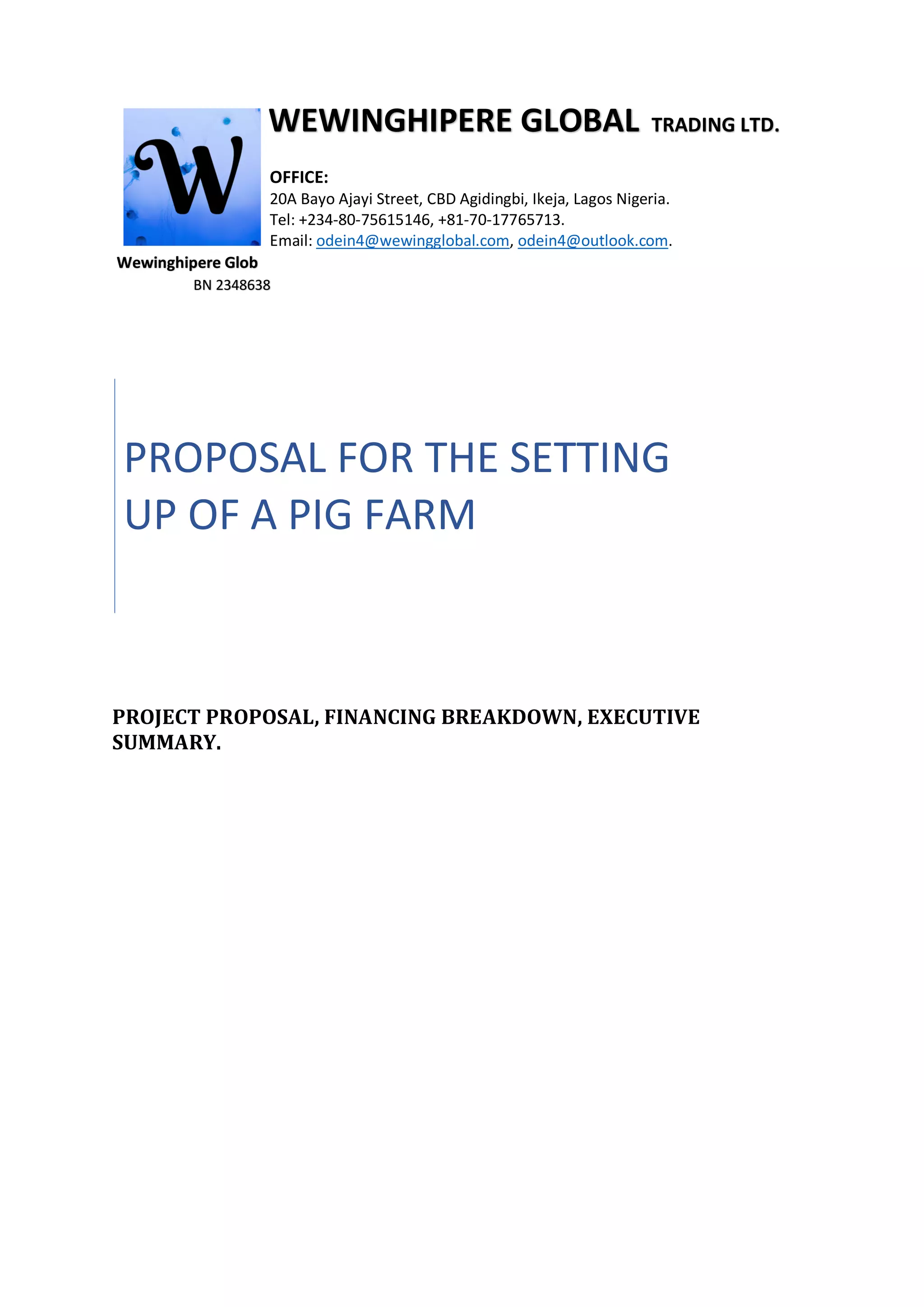 Investment in Pig Farm | PDF
