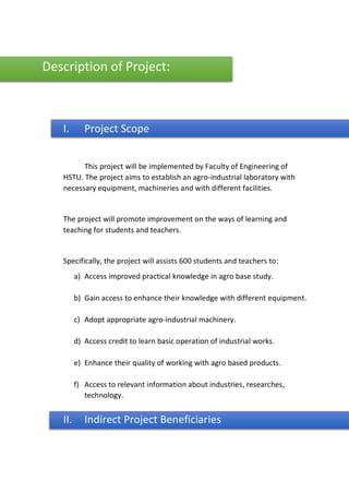 Project proposal for establishing an agro industry | PDF