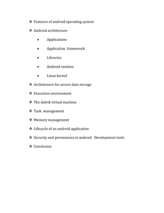 Project proposal android operating system | DOCX | Operating Systems | Computer Software and ...