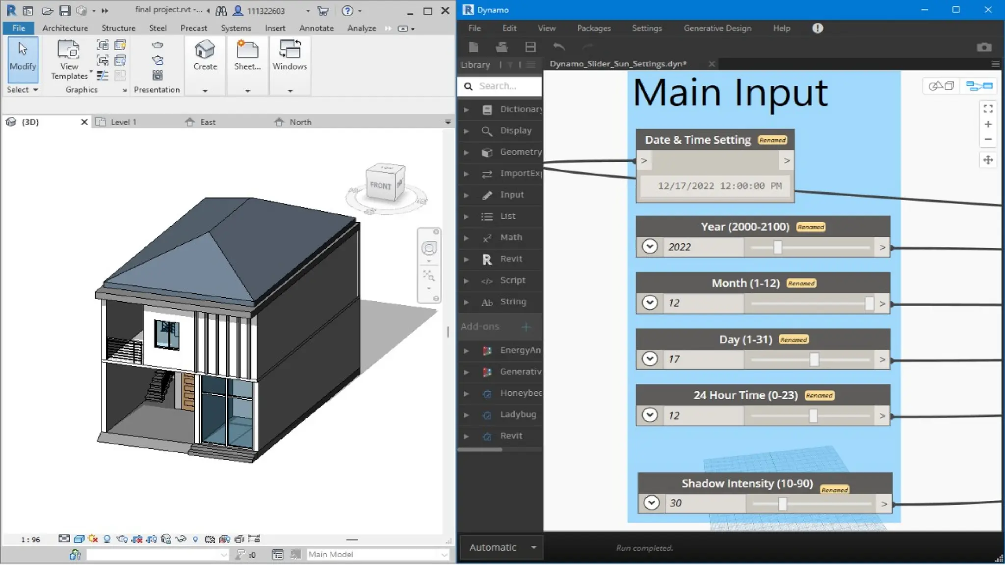 Revit dynamo application on sun direction affect on construction | PPTX