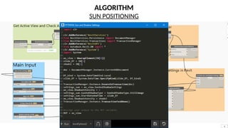 Revit dynamo application on sun direction affect on construction | PPTX