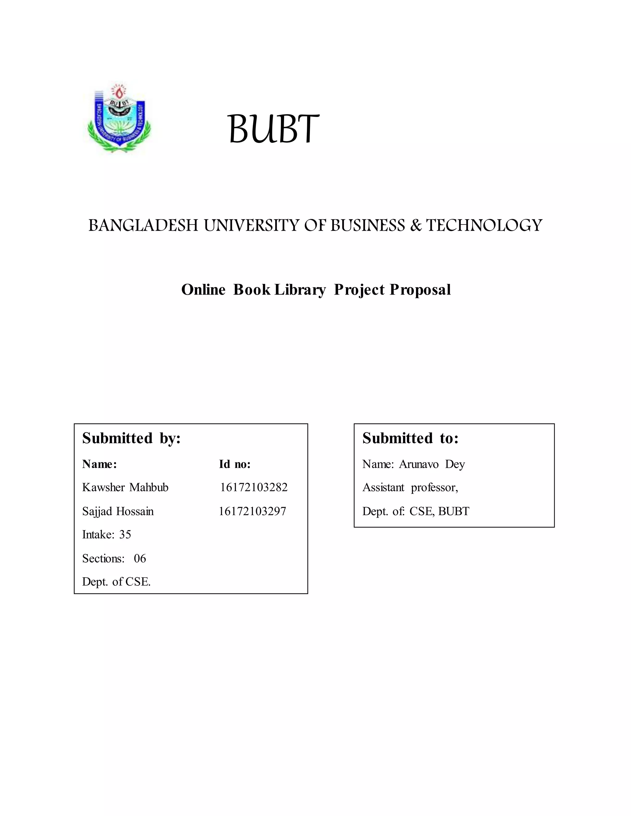 Project proposal book_shop | PDF
