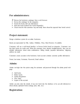 Project proposal book_shop | PDF