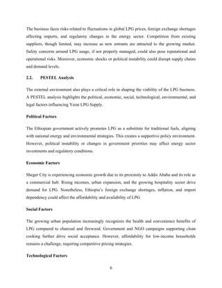 Project Proposal (Business Plan) for Liquified Petroleum Gas (LPG) in ...