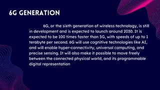 6th Generation of network Architecture (6G) | PPTX